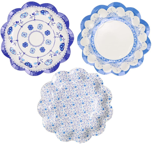 Blue and White Paper Plates, Cups and Napkins – my design42