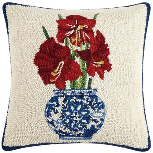 Peking Handicraft Blue and White Chinoiserie Embroidered and Hooked ...