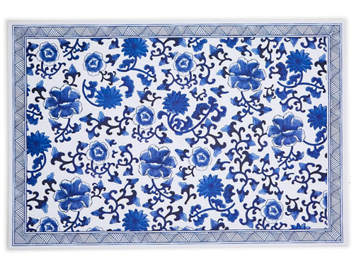 Two’s Company Blue and White Chinoiserie Chic Napkins and Placemats ...
