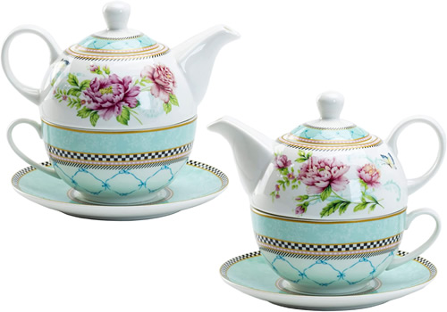 Grace Teaware Tea-for-One Porcelain Teapot, Cup and Saucer – my design42