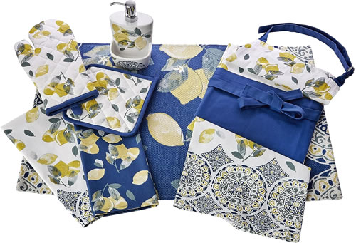 Vern Yip Blue and White Medallions and Lemons Kitchen – my design42